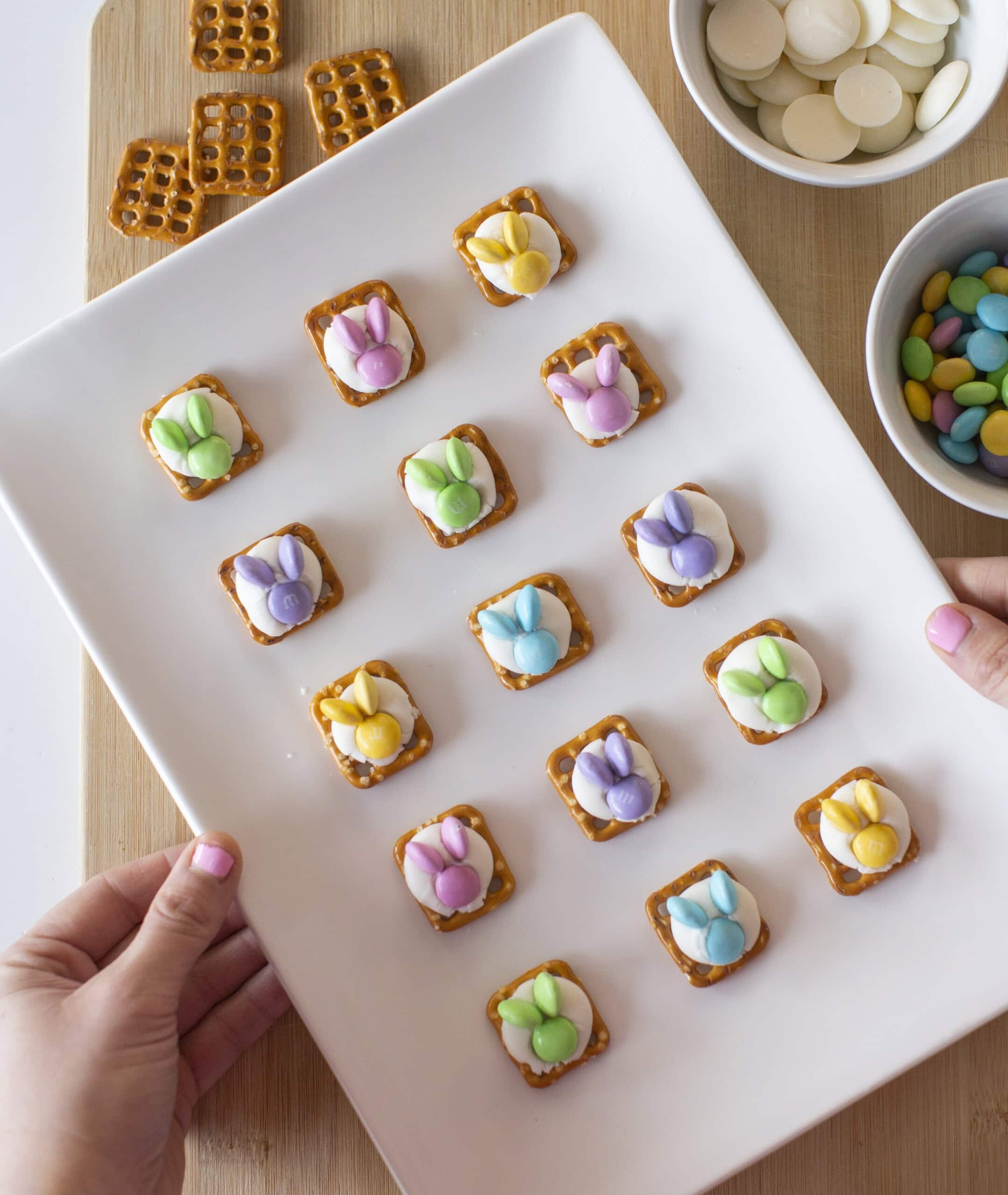 Easter Bunny Pretzel Bites - Best Friends For Frosting