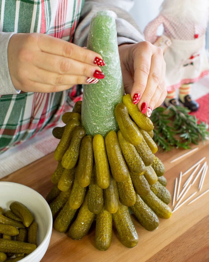 Pickle Tree Christmas Appetizer - Best Friends For Frosting